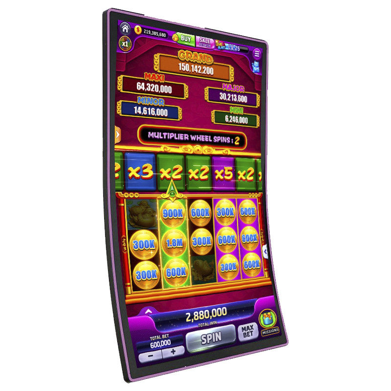 Factory Custom Curved Touch Screen Arcade Gaming Display LED Light ...